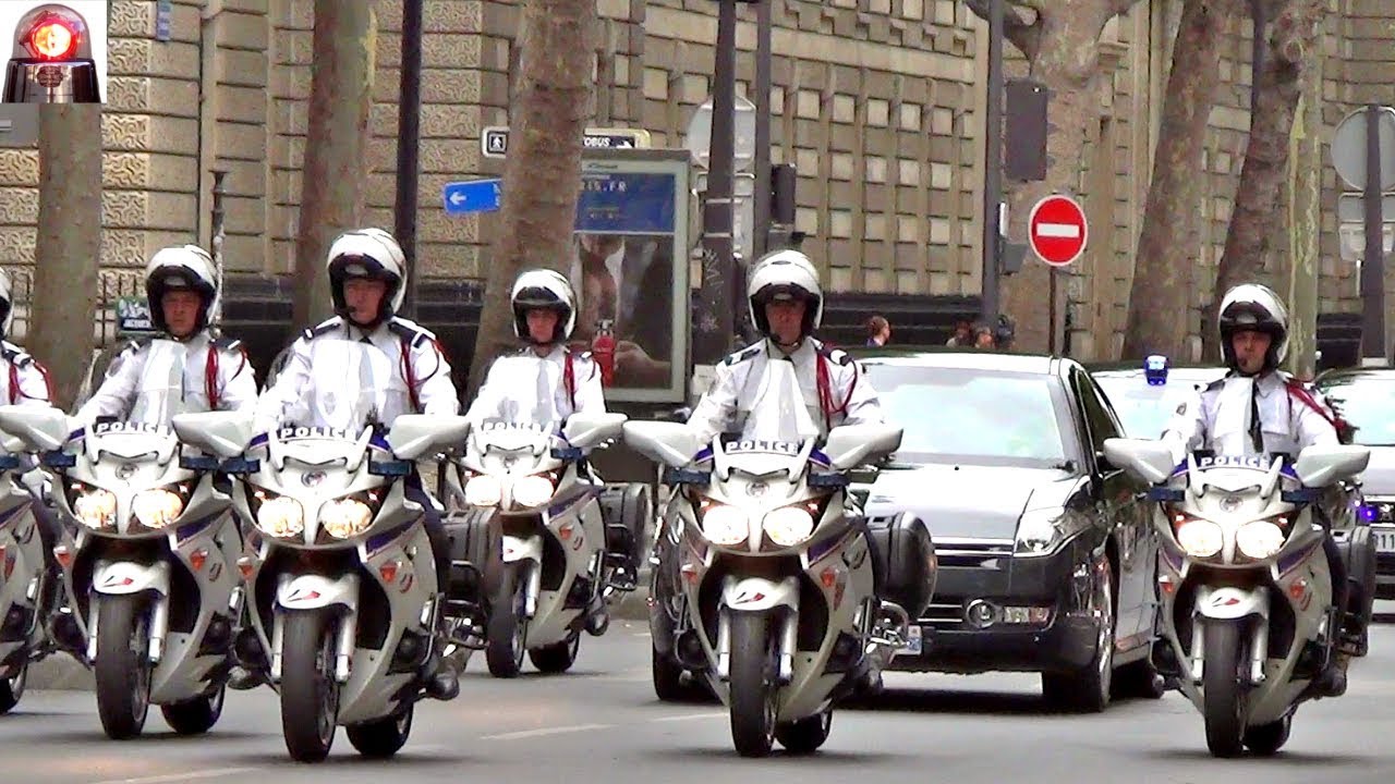 Citroën C6 Motorcade President of Mexico: Police Car Escort in Paris ...