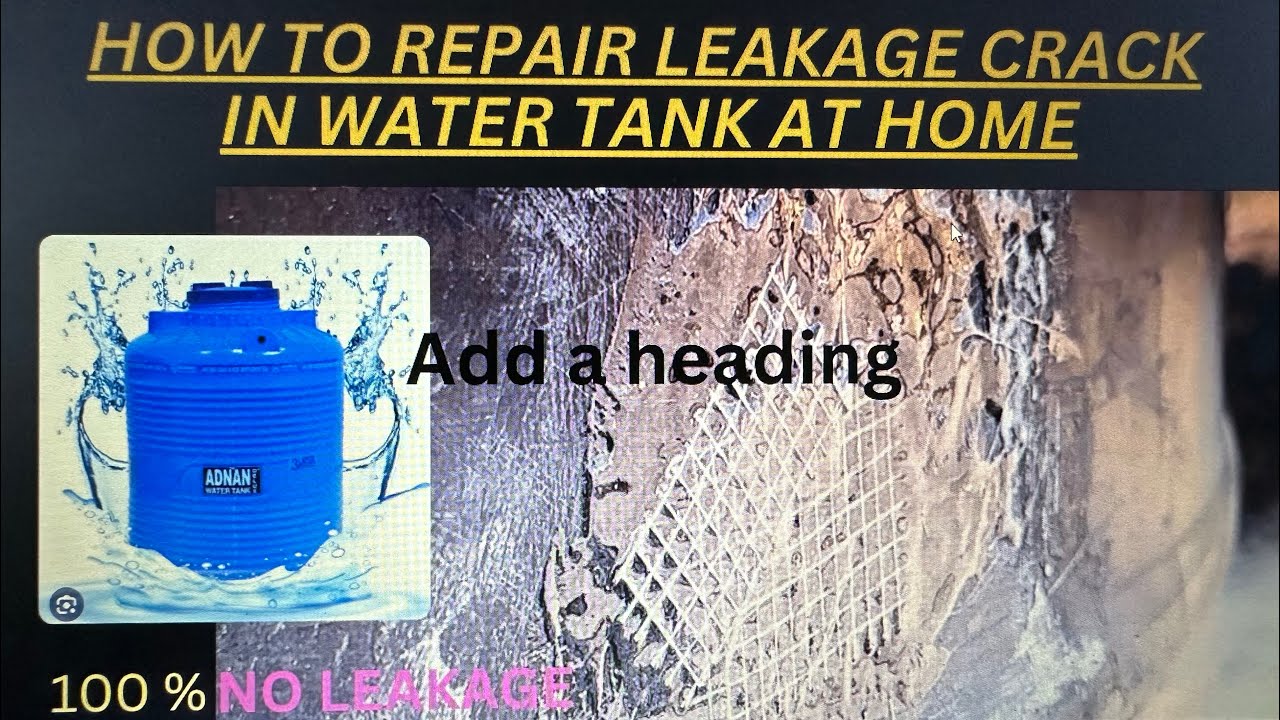 How to Repair Leakage Crack In Water tank at Home💧#diy - YouTube