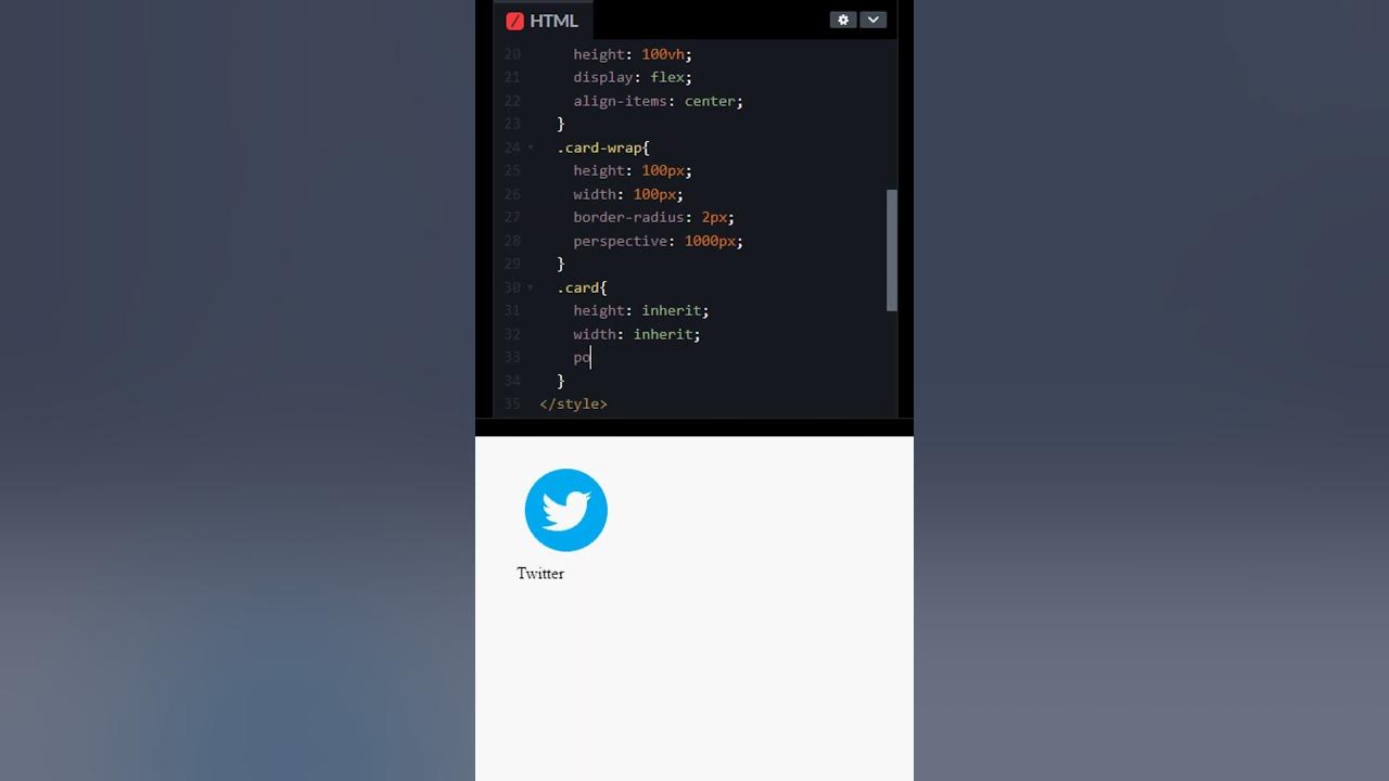 Twitter Card Flip Animation On Mouse Hover Using Html And Css - YouTube