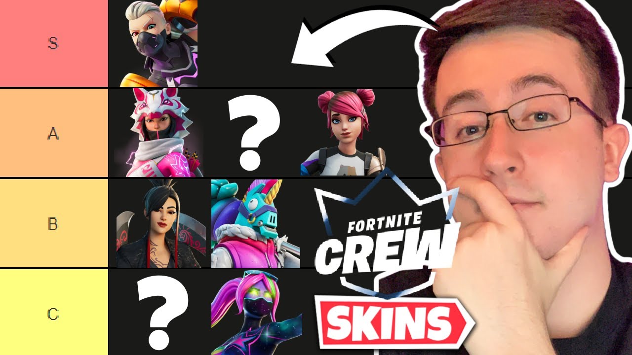 I Ranked EVERY CREW PACK Skin in Fortnite! - Tier List - YouTube