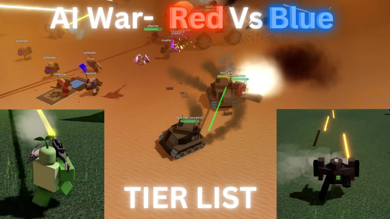 AI War- Red Vs Blue: SQUAD TIER LIST - YouTube