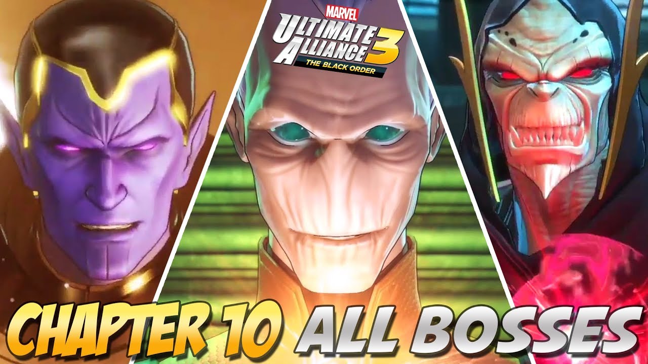 Marvel Ultimate Alliance 3 All Bosses | Boss Fights (Chapter 10) - YouTube