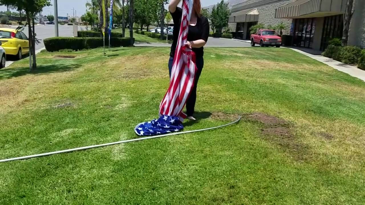 How to assemble a feather banner flag. - YouTube
