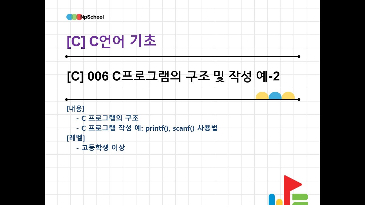 💚[C] 007 C프로그램의 구조 및 사용예 - 2 - YouTube