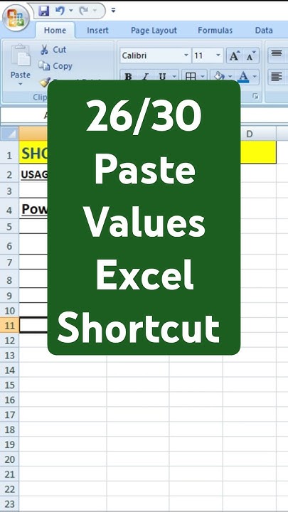 26/30 Paste Values Excel Shortcut, Very Useful Excel tip #exceltricks #exceltutorial - YouTube