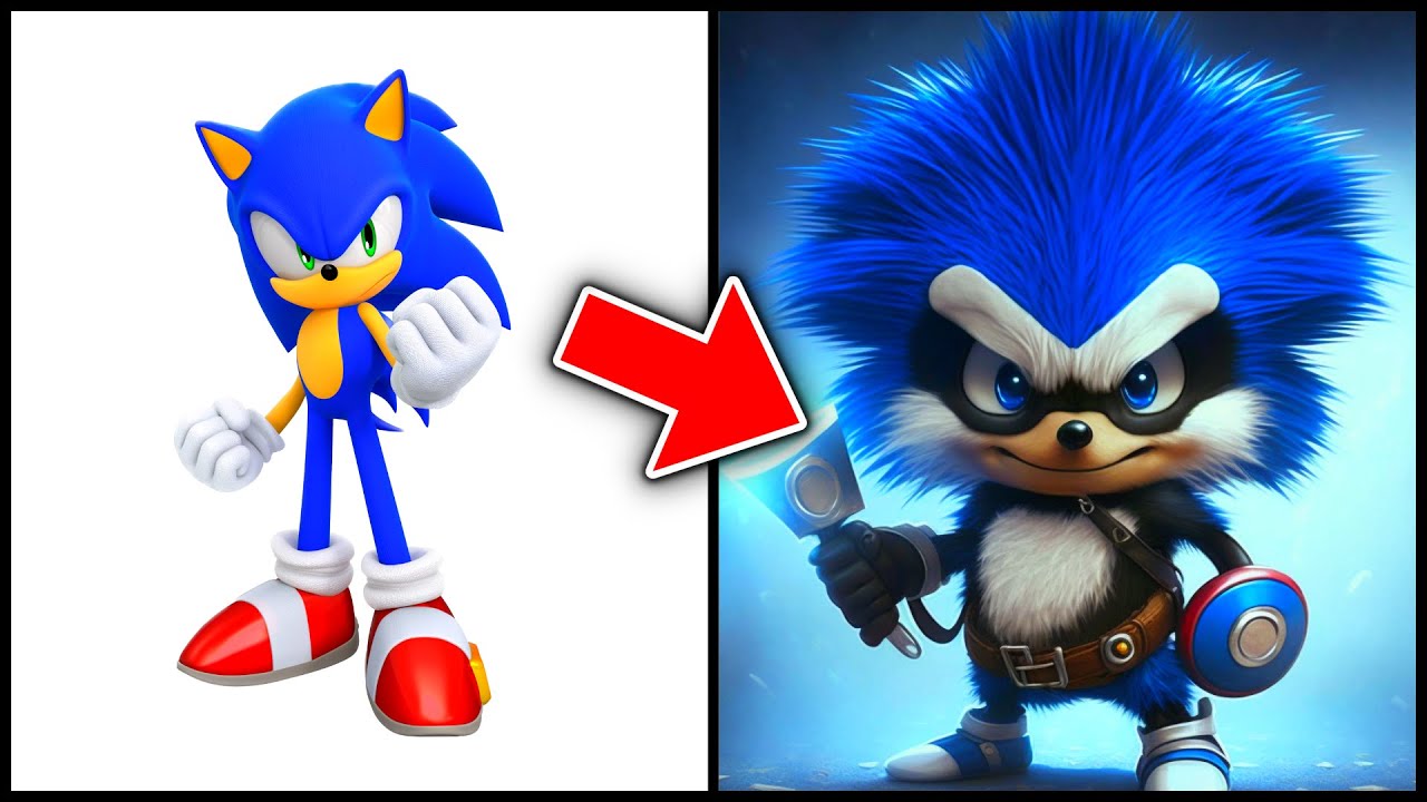 SONIC the Hedgehog ALL CHARACTERS as PANDA 2023 - YouTube