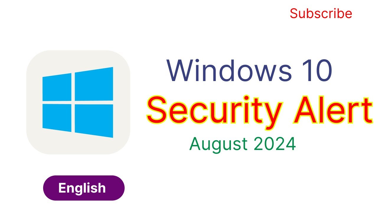 Windows 10 Security Alert English - YouTube