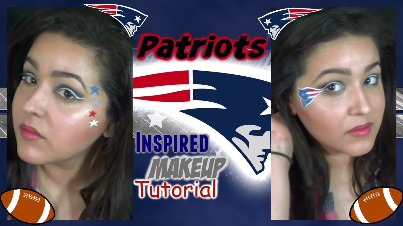 New England Patriots Inspired Makeup and Face Paint Tutorial ...