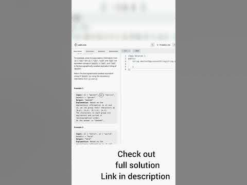 Lexicographically Smallest Equivalent String || LeetCode || Easiest Explanation | Solution in ...