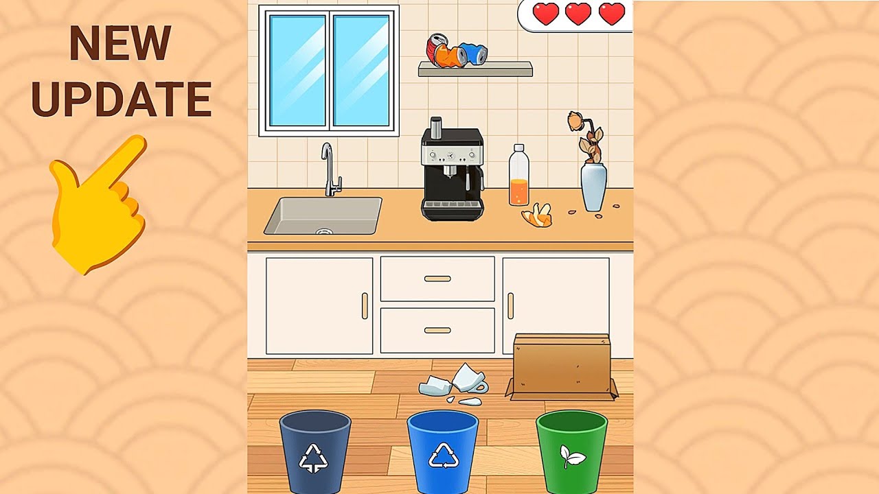 Find The Trash And Throw It Into The Corresponding Trash Bin Waste ...