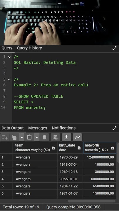Learn SQL Basics: Delete Data from Table in 60 Seconds | ASMR - No Talking - YouTube