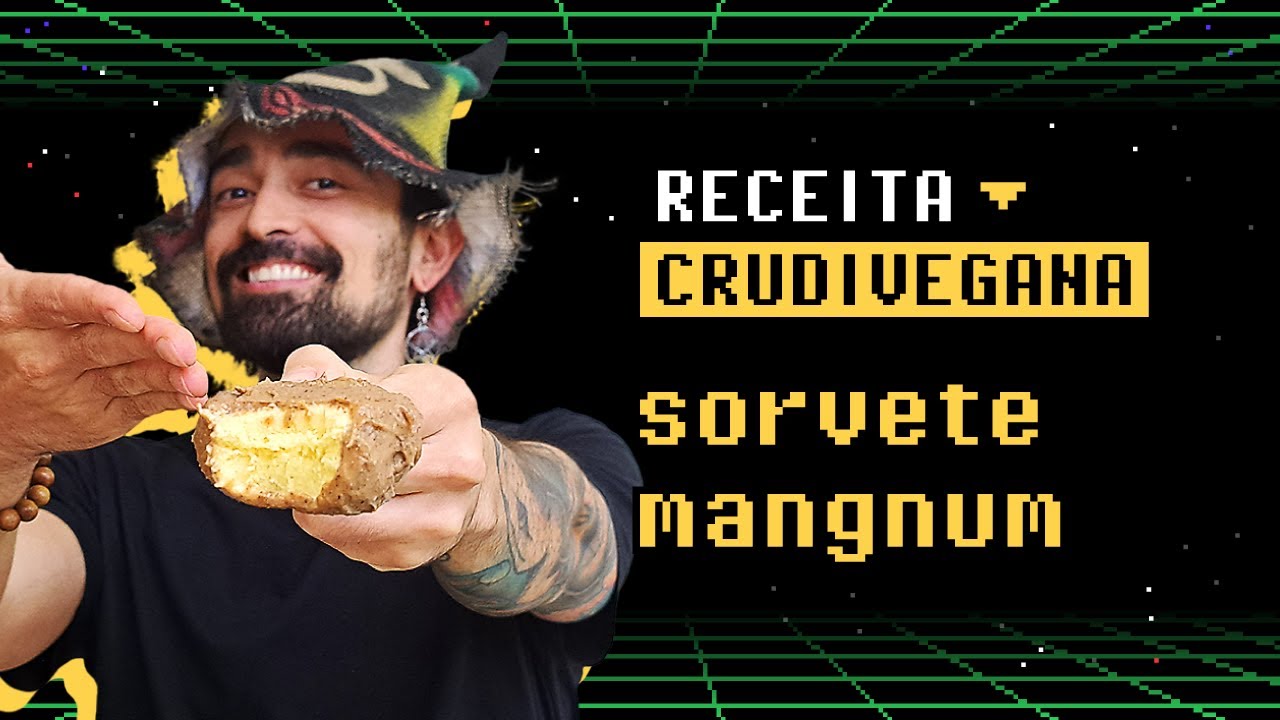 SORVETE MANGNUM crudivegano | Receita crudívora vegana | Raw vegan ...
