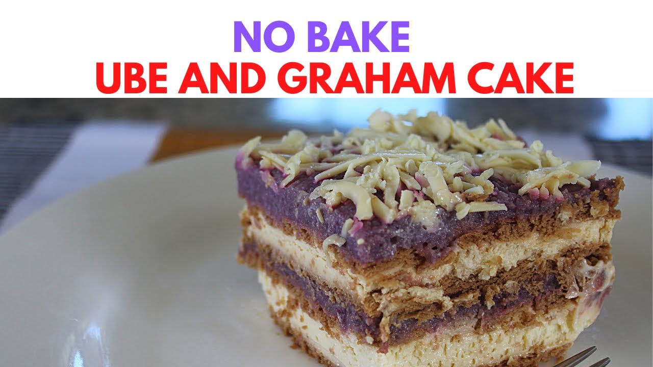 No Bake Ube and Graham Cake|Ube and Graham Float |Ube Leche Graham ...