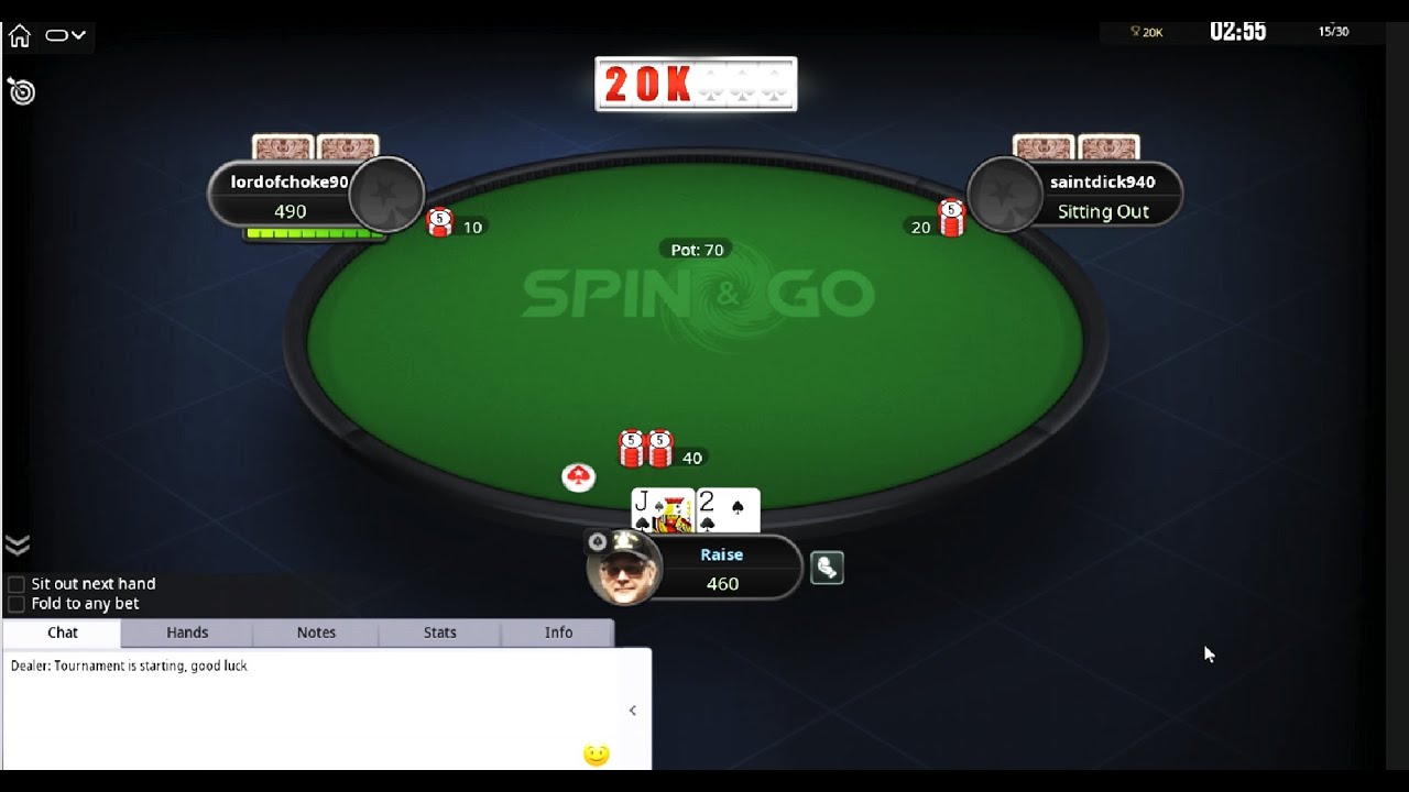 [4K] Poker Play "SPIN & GO" on PokerStars - YouTube
