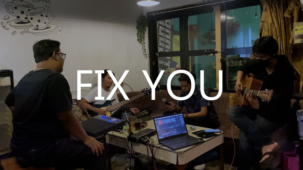 fix you live cover by ruang 21 ft setyo aji - YouTube