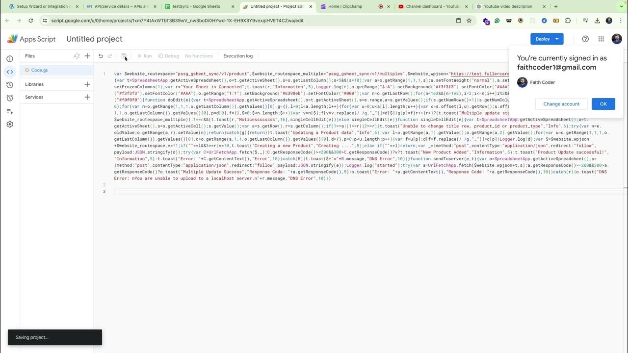 How to add AppScript in Google Sheet for Sync Master Sheet plugin - YouTube