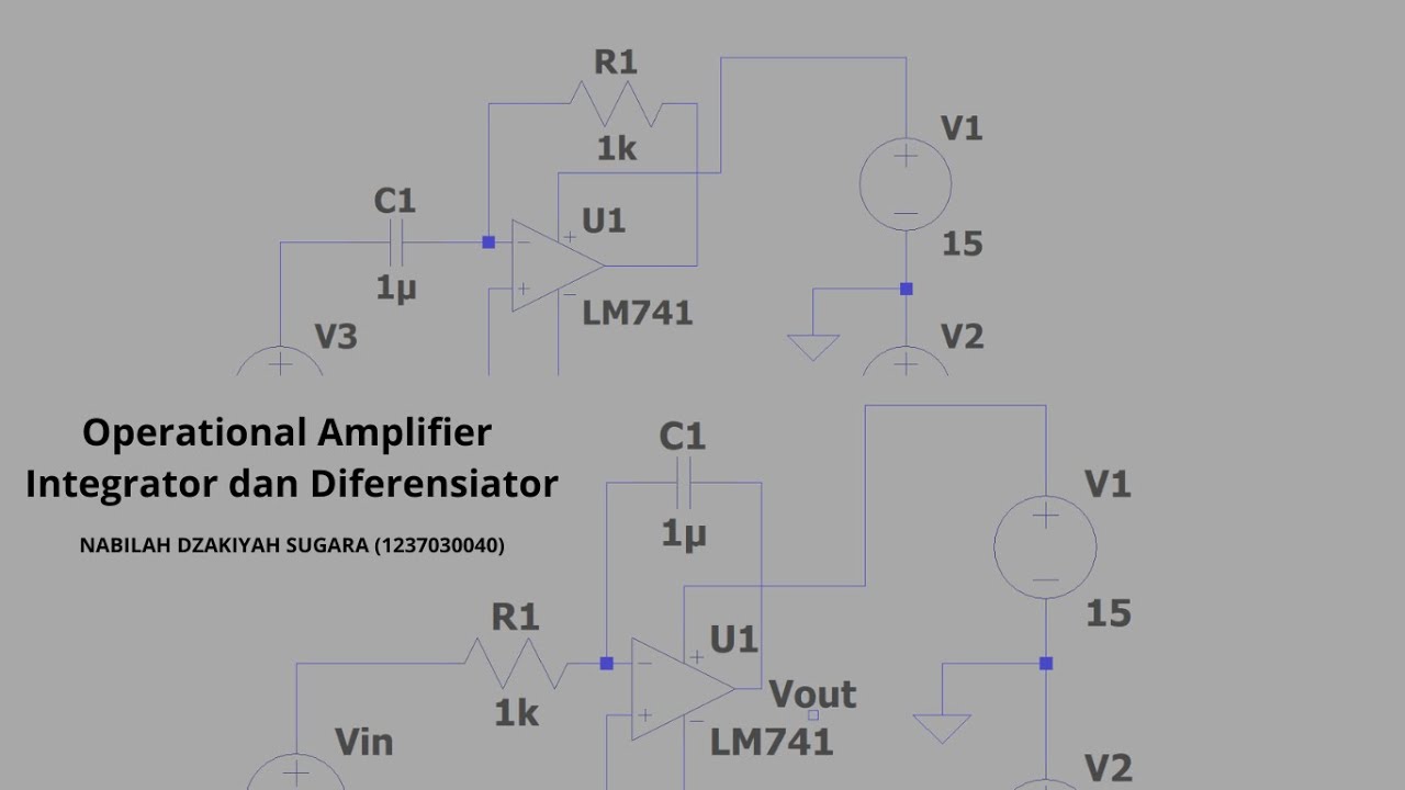 Elektronika Dasar - Operational Amplifier Integrator dan Diferensiator ...
