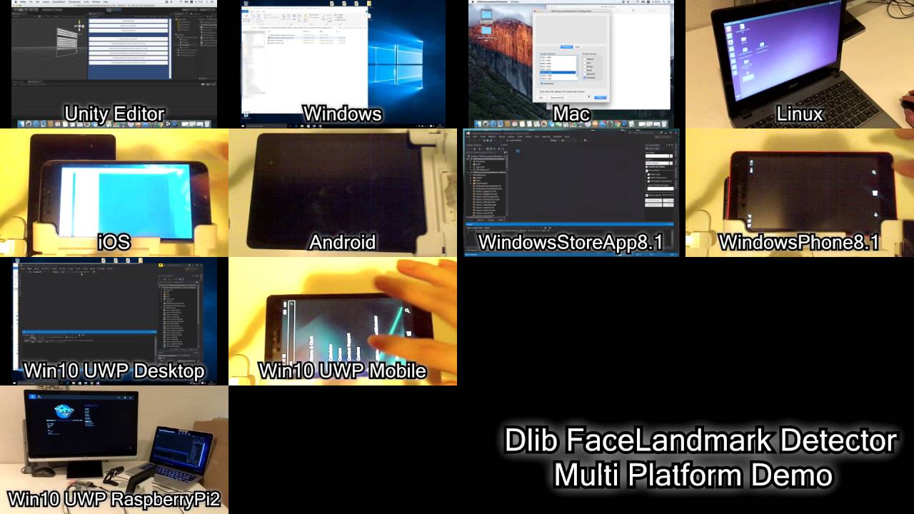 Dlib Facelandmark Detector Multiplatform Demo Youtube
