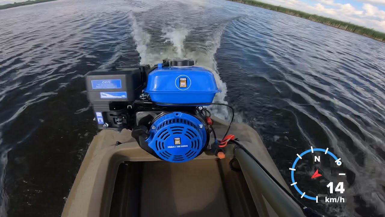 Testing on water - PPF Mud motor Frame and a Honda clone engine from ...