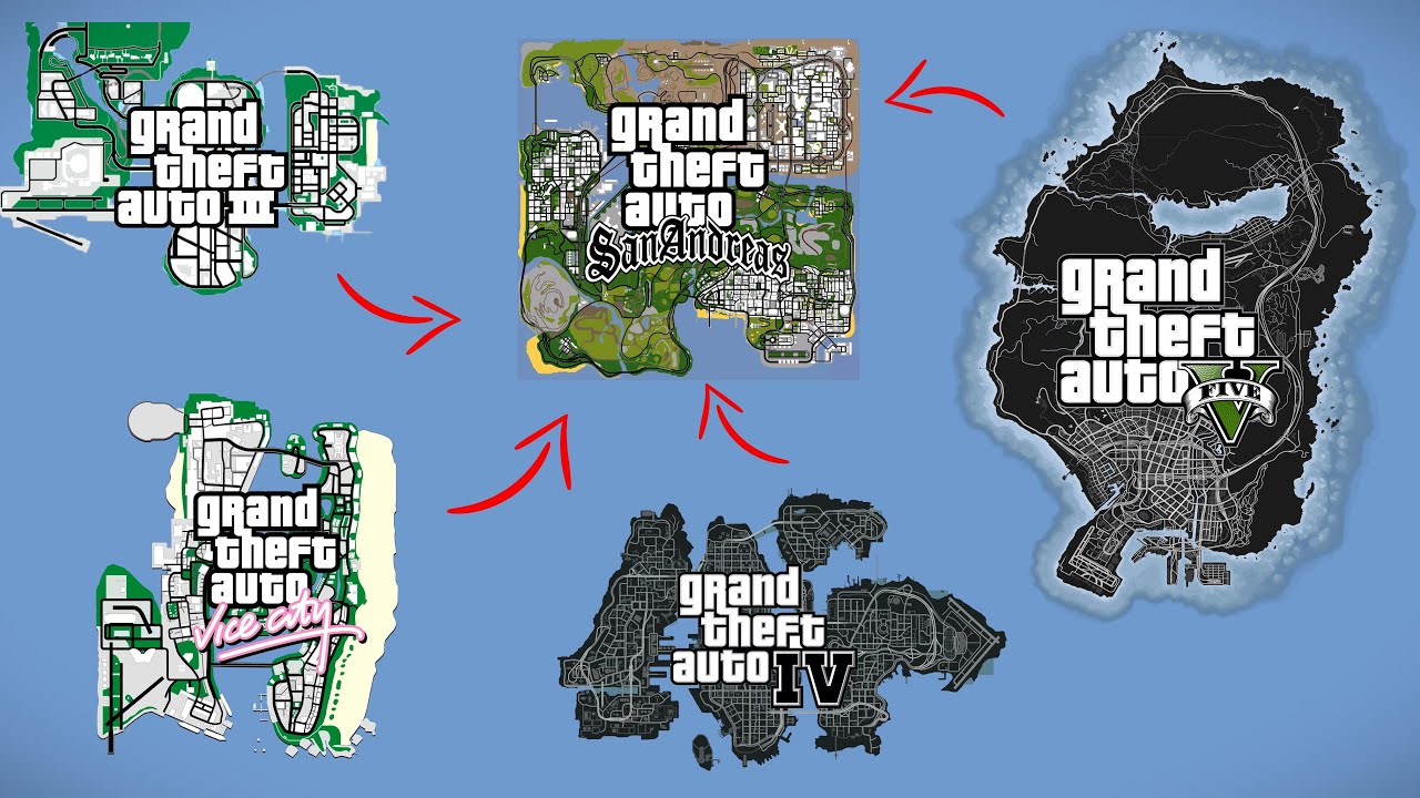 Visiting All GTA Maps In GTA San Andreas | (GTA Mixed + VISA) Mod ...