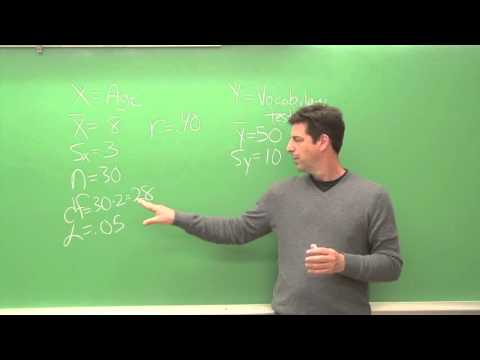 Correlation t Test - YouTube