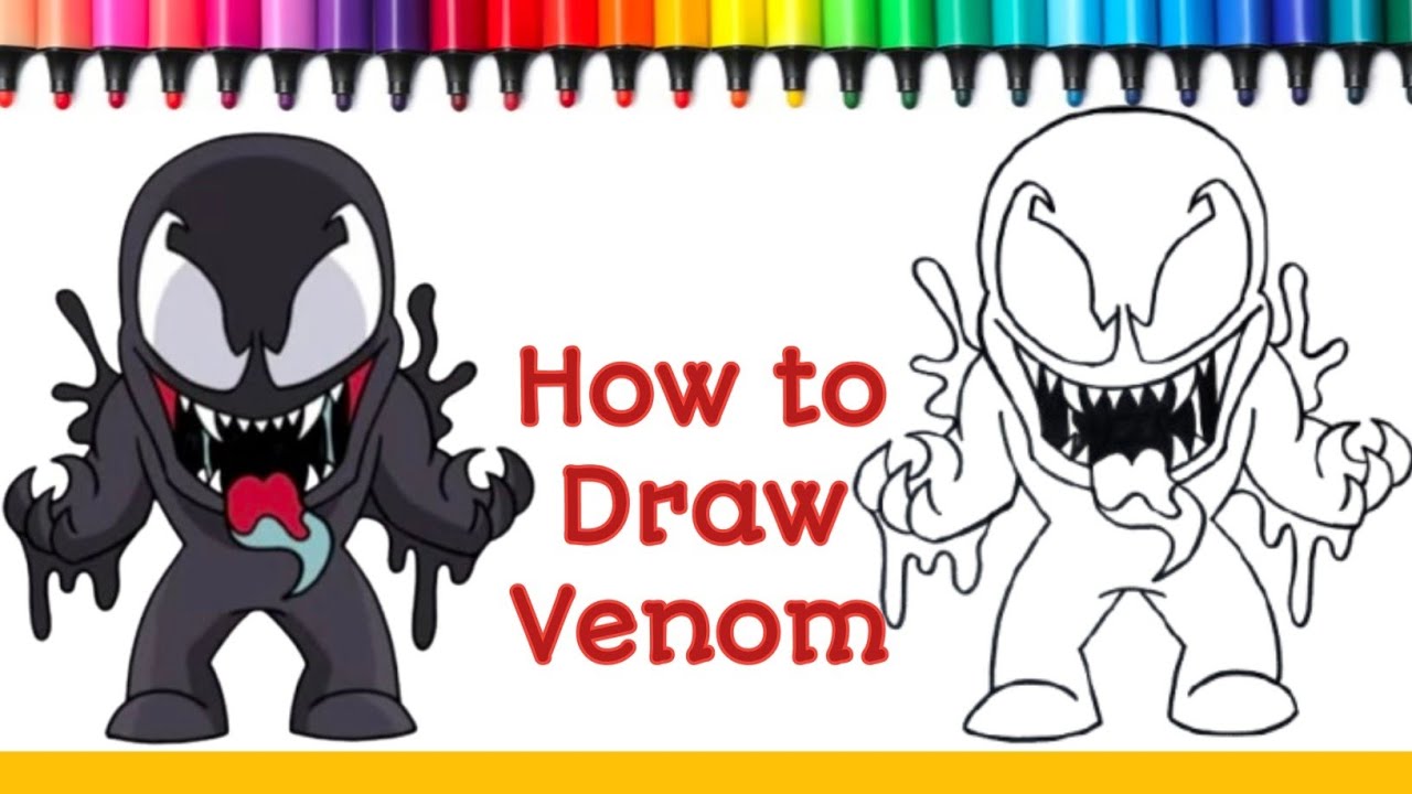 How to draw Venom |Easy drawing |Just arts - YouTube