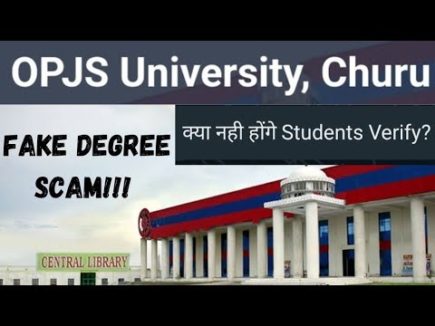 OPJS UNIVERSITY FAKE DEGREE SCAM? DOCUMENTS VERIFICATION FROM OPJS ...