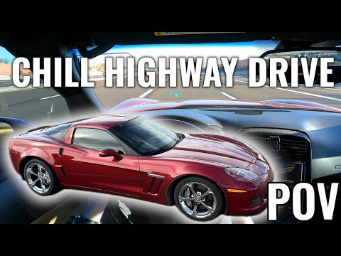 C6 Corvette POV - Chill Highway Driving (Phoenix Loop 202)