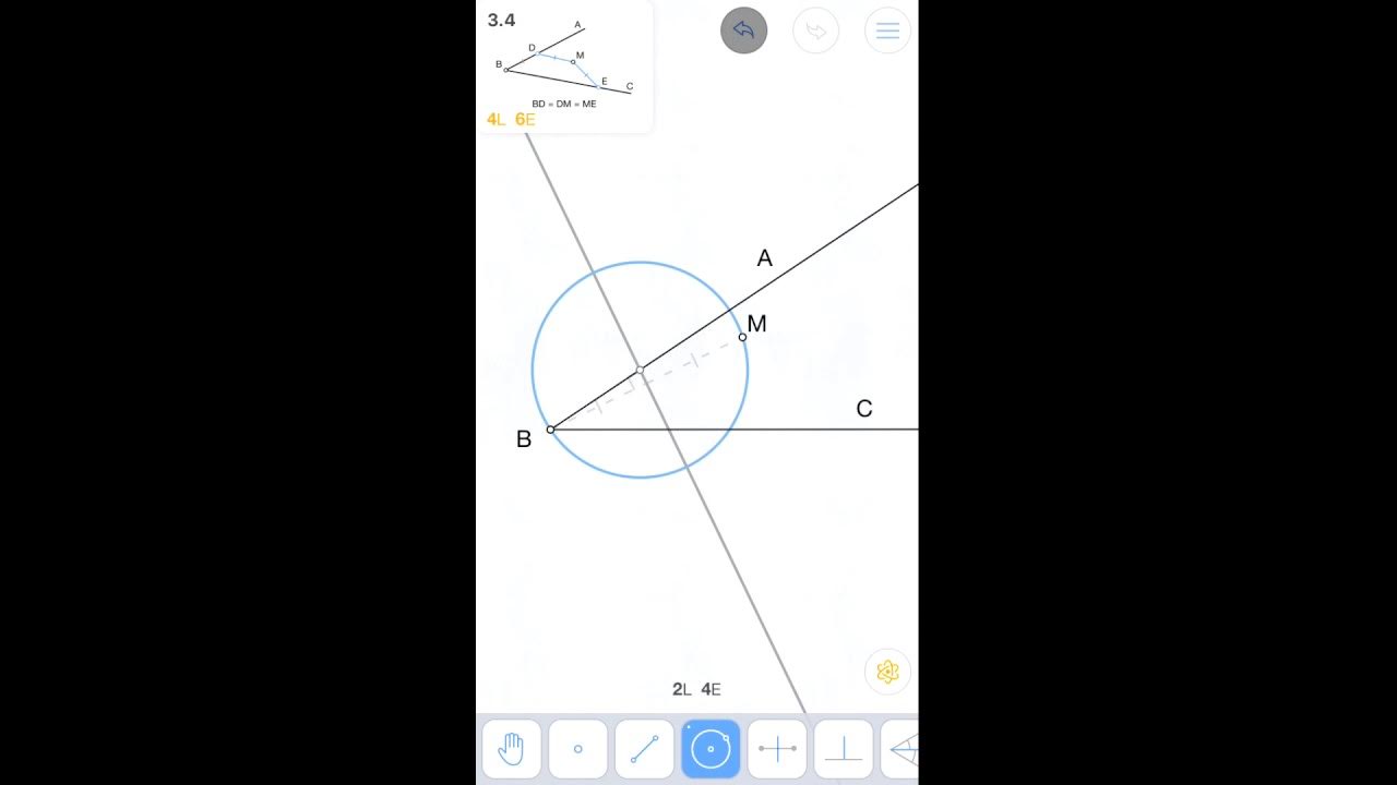 Euclidea - 3. Гамма (Gamma) - 3.4 - Три равных отрезка - 1 - YouTube