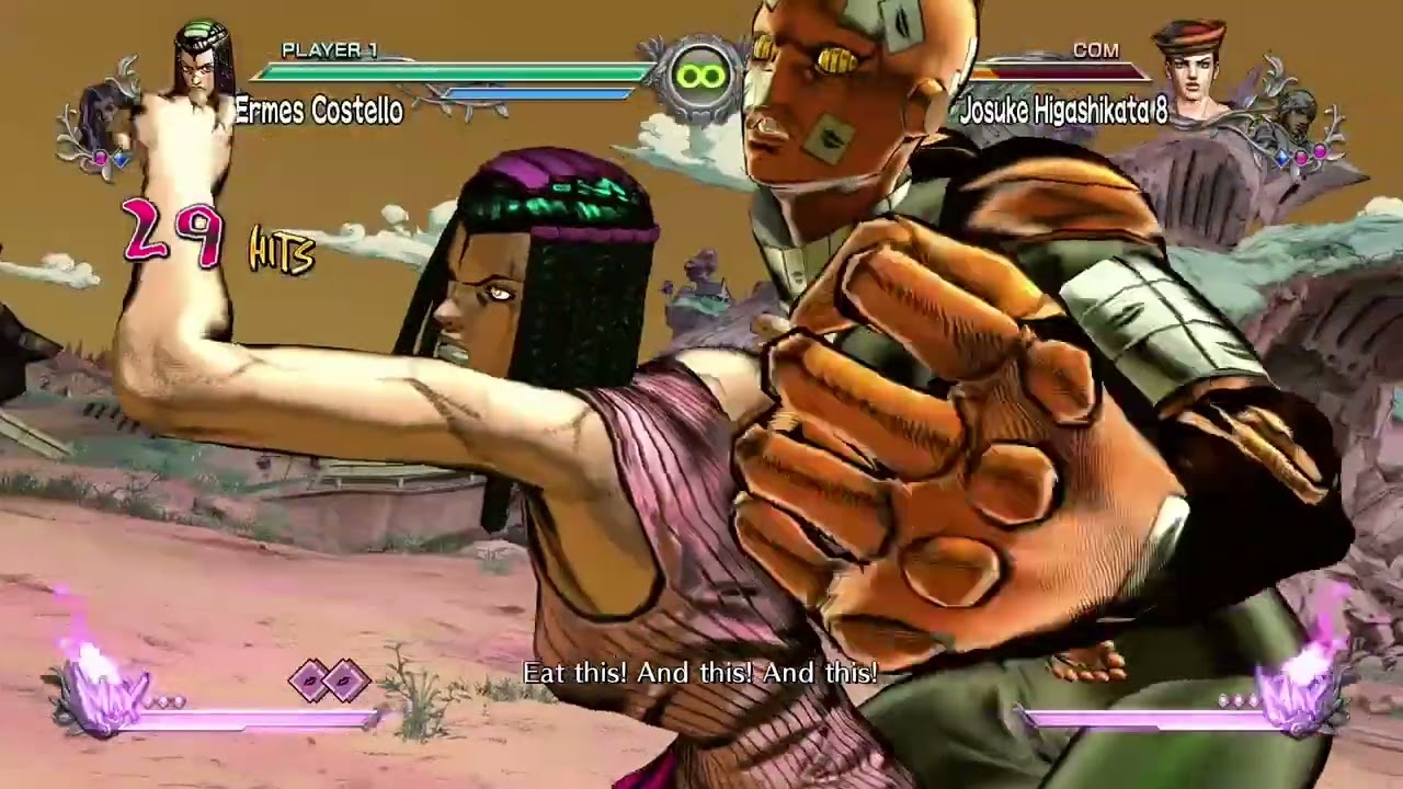 Ermes Does Huge Combo Damage For Basically Nothing | JoJo's Bizarre Adventure All Star Battle R ...