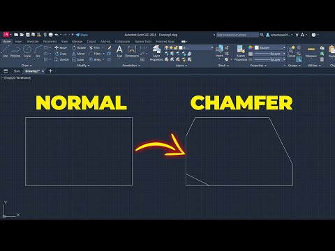 AutoCAD Dersleri -Chamfer Komutu (Pah Kırma Komutu) | AutoCAD 2024 #autocad