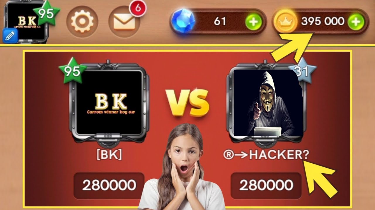 💥 Bk V/S Hacker Master Mind Gameplay Carrom Pool 💥 - YouTube