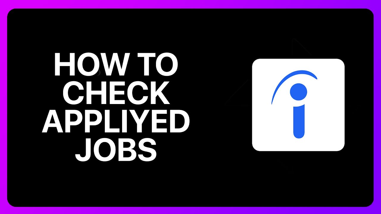 How To Check Applied Jobs In Indeed Tutorial - YouTube