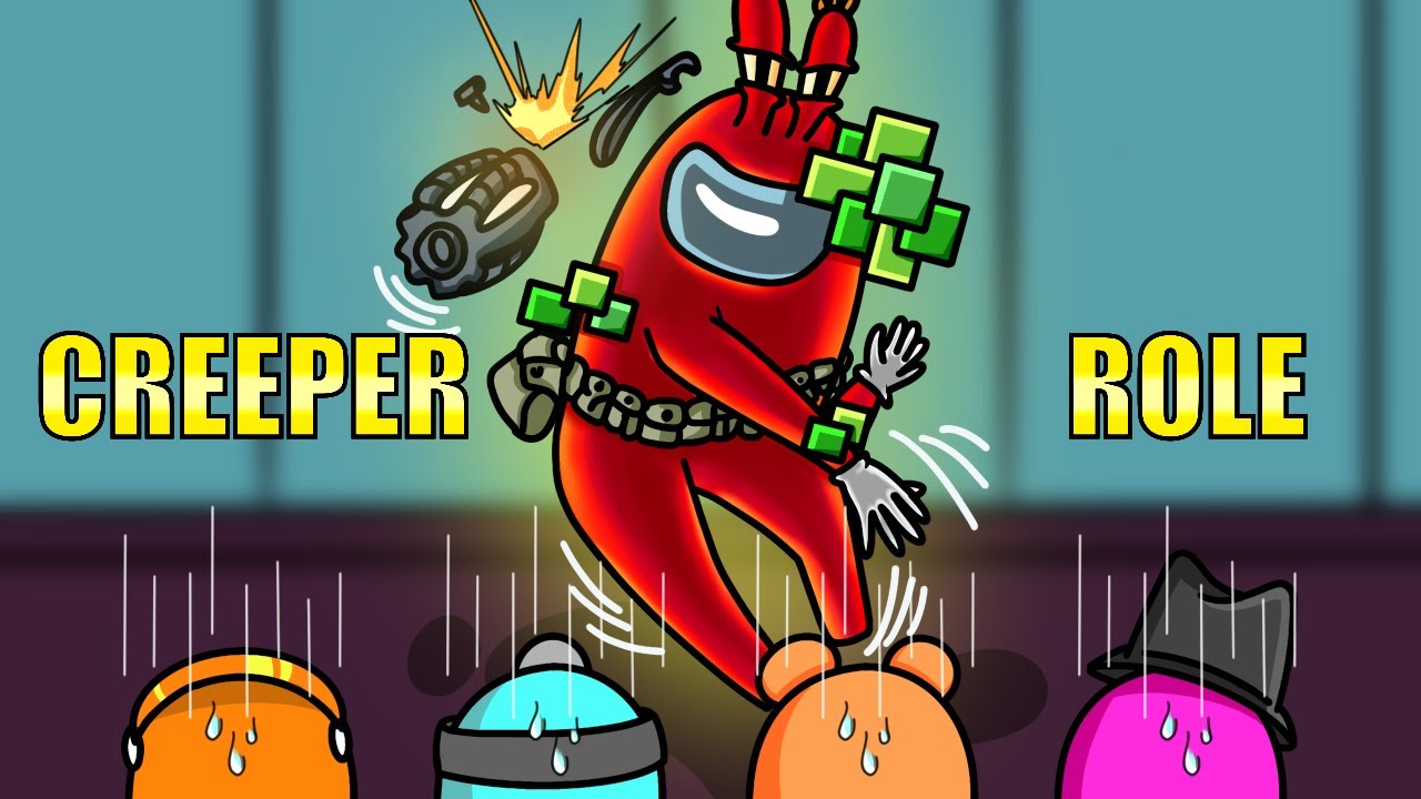 Among us but the IMPOSTOR IS A CREEPER (OP MODS) - YouTube