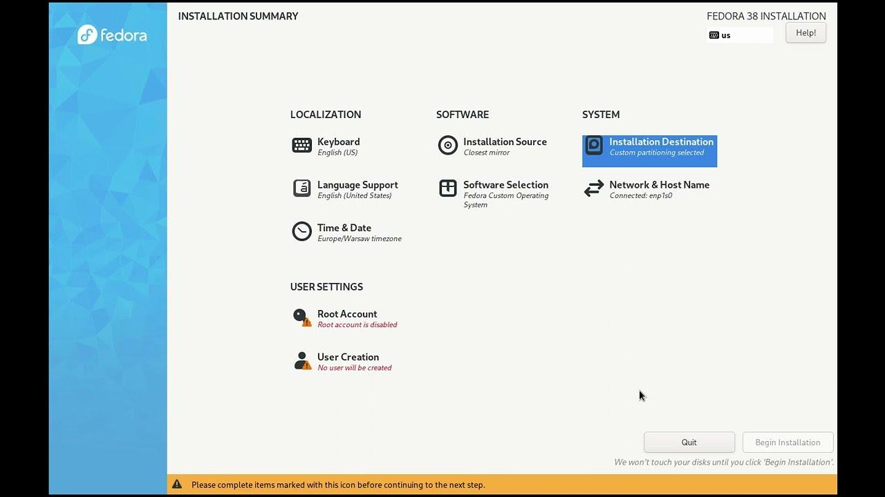 How to create a custom encrypted partition on Fedora 38 everything - YouTube