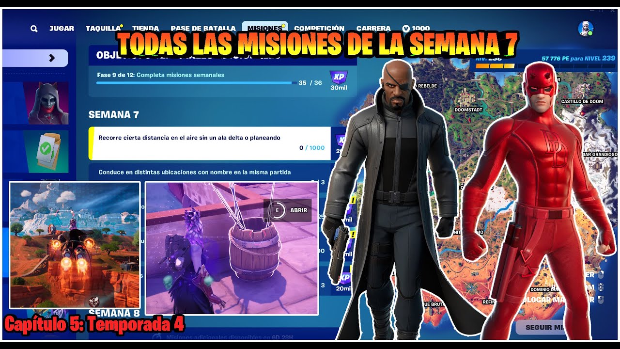 ⚔️FORTNITE - CÓMO COMPLETAR TODAS LAS MISIONES DE LA SEMANA 7 / C5:T4 ...
