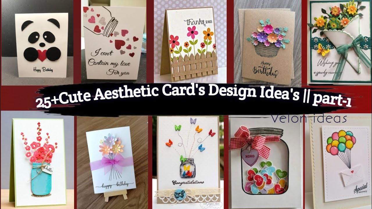 #viralvideo Cute Aesthetic Card's Design ideas For Beginners || Cute ...