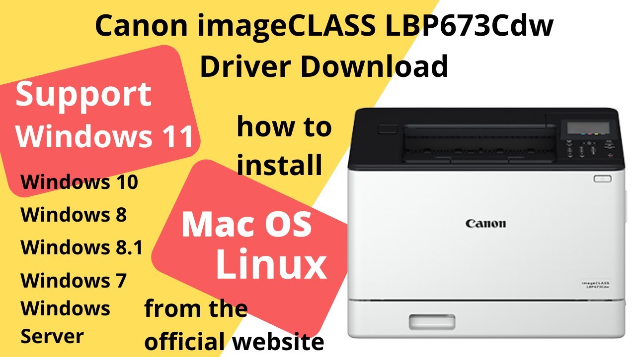 Canon imageCLASS LBP673Cdw Driver Download and Setup Windows 11 Windows ...