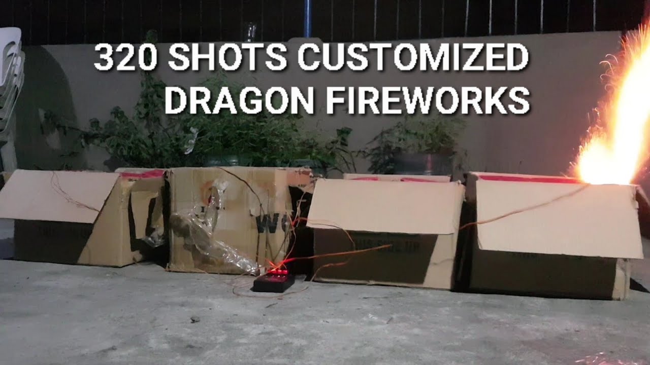 320 shots Customized Dragon Fireworks by Jr Pandabear Fireworks - YouTube