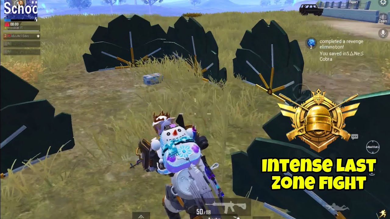 Erangle gameplay | intense last zone fight | Pubg mobile - YouTube