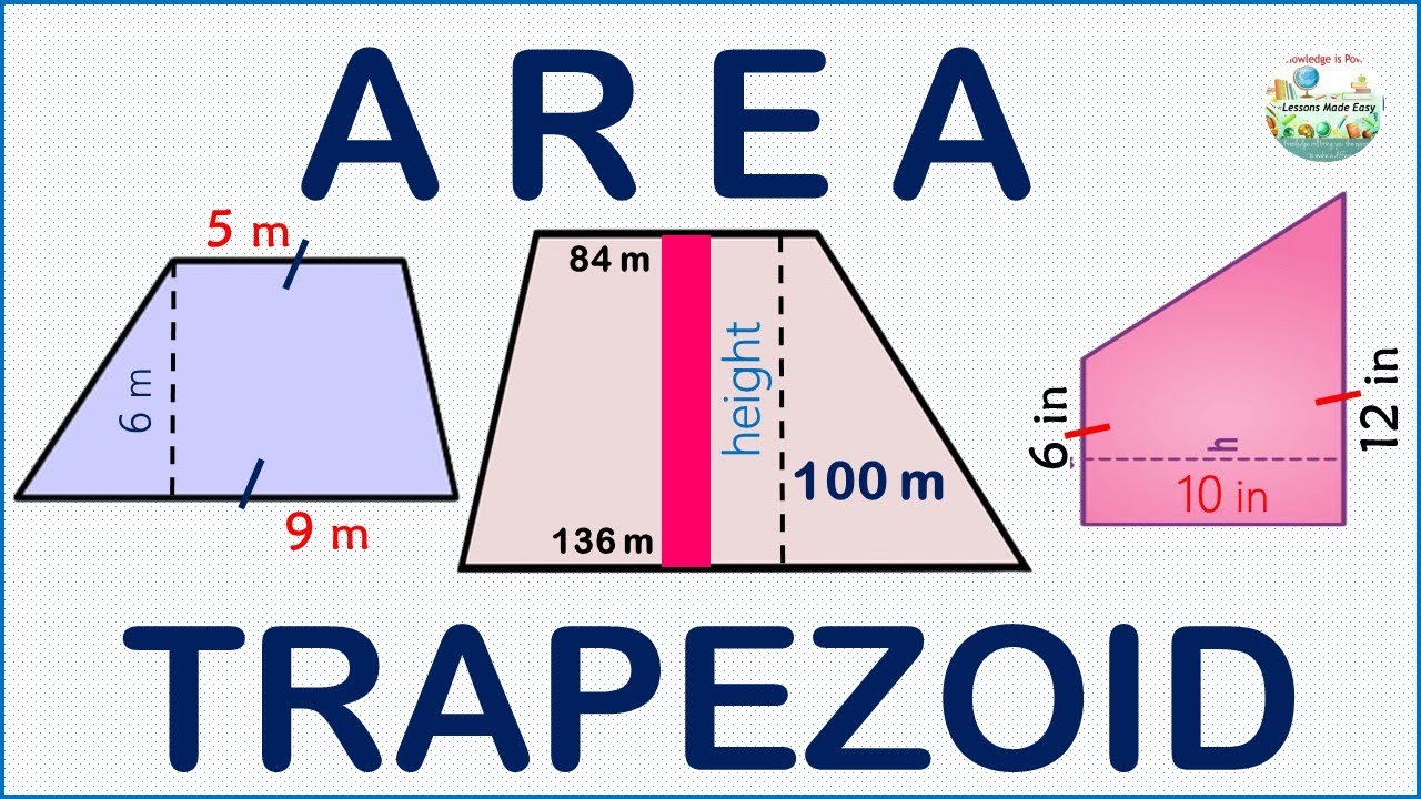 Learn Trapezoids FAST!!! (AREA, Types, and Word Problem Solutions ...