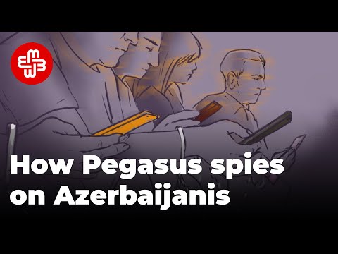 How does Pegasus spyware spy on Azerbaijani activists?
