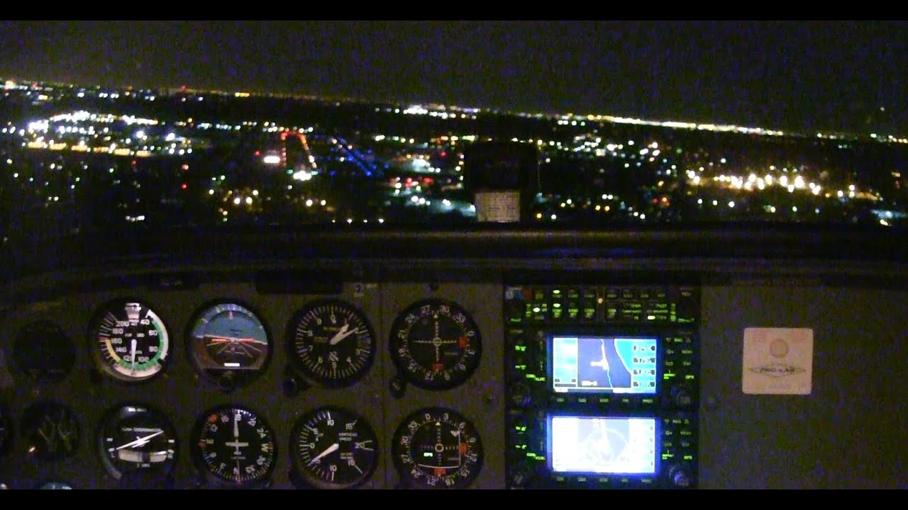 Night Flight | Cessna 172 Flight | Mitchell Airport - Chicago Executive ...