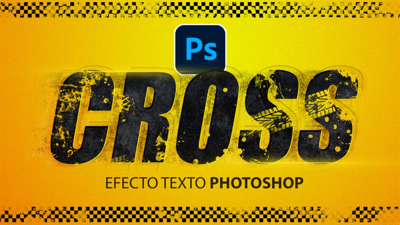 Como hacer efecto de texto desgastado en photoshop - YouTube