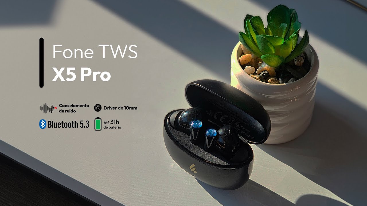 Fone TWS com cancelamento de ruído EDIFIER X5 Pro Bluetooth 5.3 - YouTube