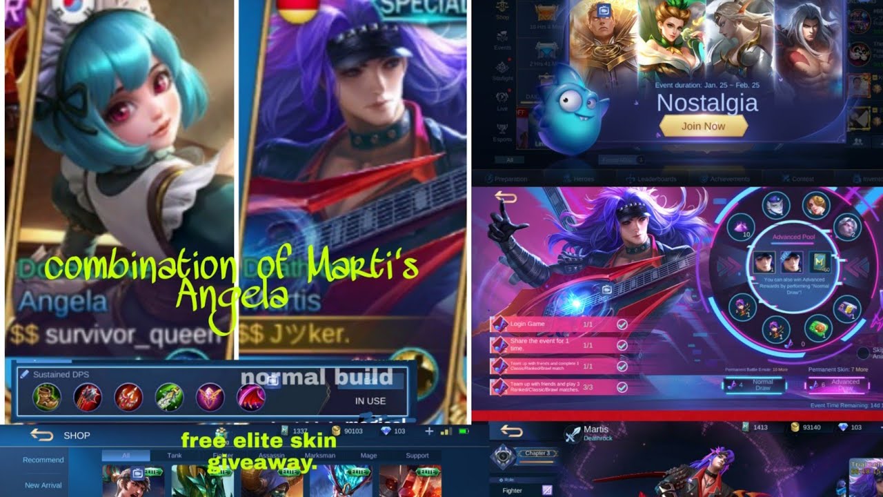 How to get Martis new special skin deathrock for free #mobile_legends ...