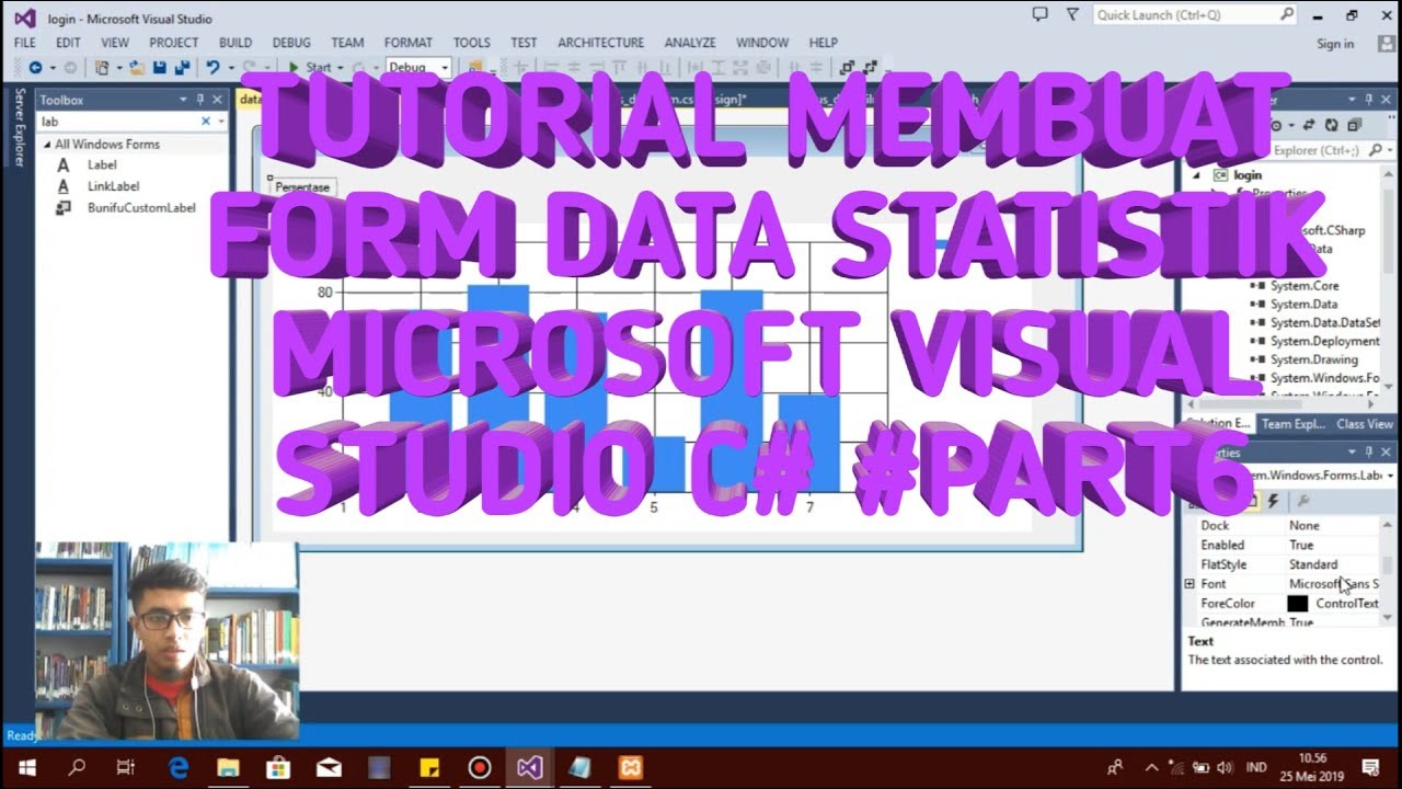 Tutorial Membuat Form Data Statistik Microsoft Visual Studio C# #Part6 ...