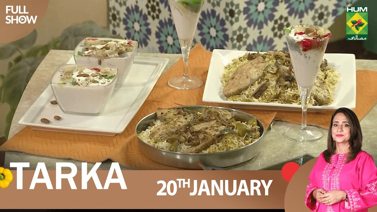 Tarka - 20 Jan 2023 - Recipes: Fish Biryani & Custard Falooda - Chef ...