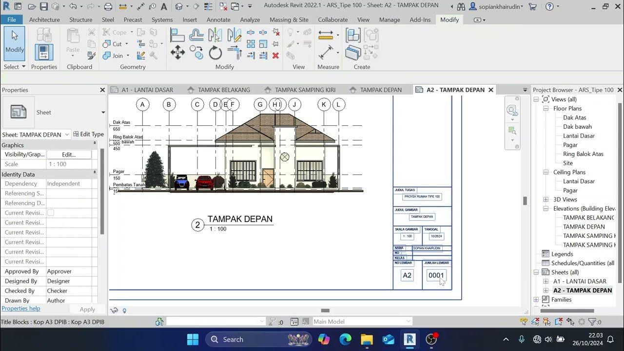 Pertemuan 5 - Cara Plotting Gambar di Revit - YouTube