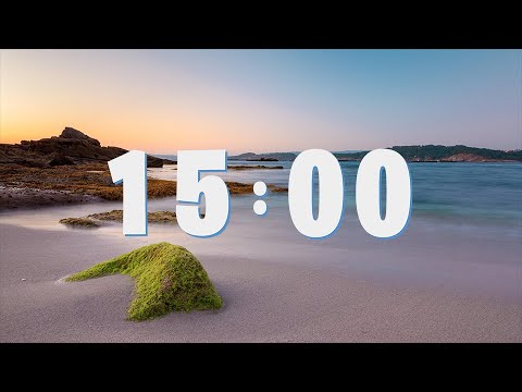 15 min of calm ocean waves (+ timer) - YouTube